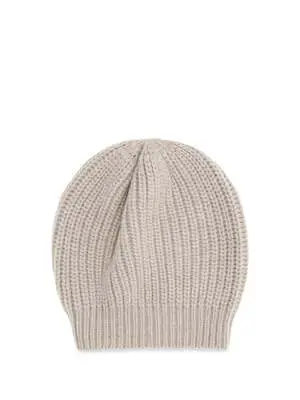 Brunello Cucinelli Brunello Cucinelli Cashmere Beanie With Sequins Cream