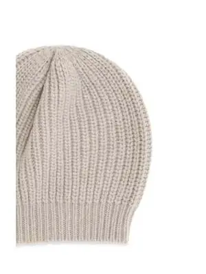Brunello Cucinelli Cashmere Beanie With Sequins - Cream