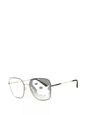 JIMMY CHOO Geometric Frame Eyeglasses - Black