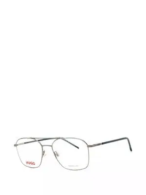 Hugo Square-frame Glasses - Silver