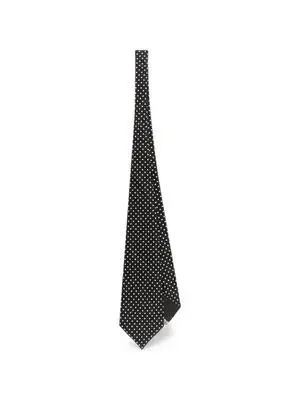 Dolce & Gabbana Polka Dot Jacquard Tie - Black
