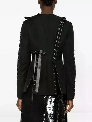 Simone Rocha Grommet Ring-embellished Top