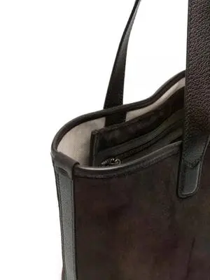 Gucci Suede Shoulder Bag With Web Stripe Detailing - Brown