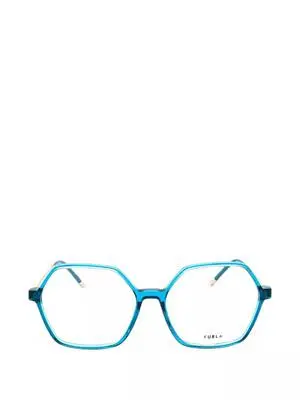 Furla Hexagonal-frame Glasses - Blue