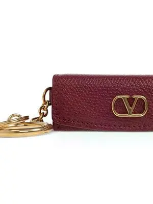 Valentino Garavani Vlogo Signature Leather Lipstick Case - Red
