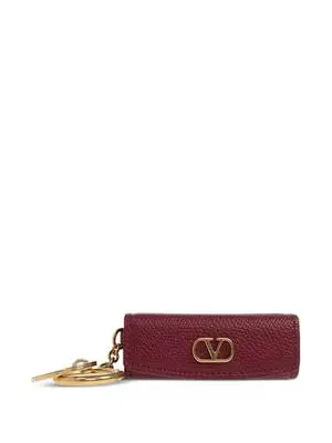 Valentino Garavani Vlogo Signature Leather Lipstick Case - Red