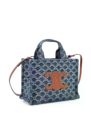 Celine Cabas Thais Triomphe Printed Canvas Small Tote Bag