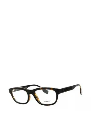 Burberry Tortoiseshell-effect Rectangular-frame Glasses