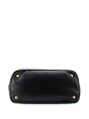 Prada Embossed Logo Convertible Open Glace Calf Medium Tote Bag