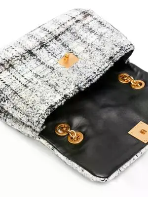 Missoni Caperdoni Check Knitted Shoulder Bag - White