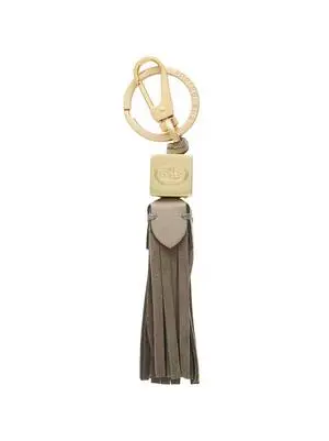THE BRIDGE Duccio Leather Tassel Keyring - Grey
