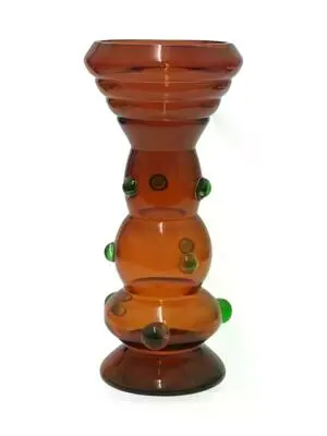ENZO DE GASPERI Beaded Crystal Vase - Brown