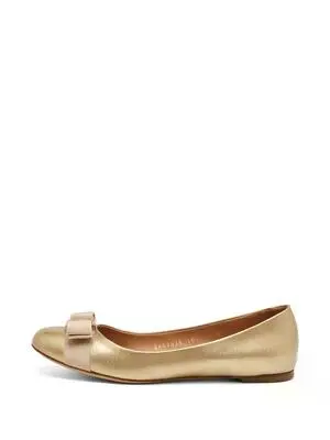 FERRAGAMO Vara Bow Ballet Flats - Gold