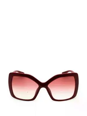 Gucci Interlocking G Square-frame Sunglasses - Red