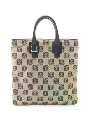 Loewe 2000s Anagram Tote Bag - Neutrals