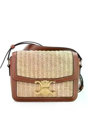 Celine Triomphe Raffia Shoulder Bag