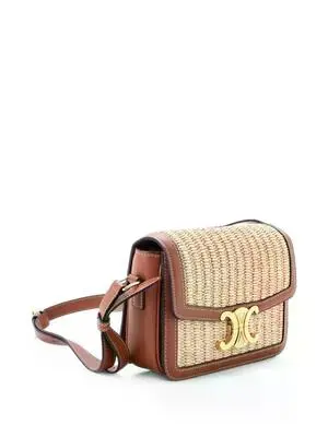 Celine Triomphe Raffia Shoulder Bag