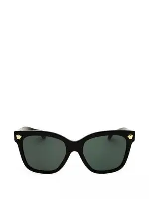 Versace Medusa-motif Square-frame Sunglasses - Black