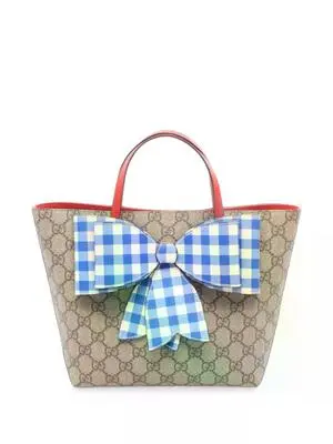 Gucci Gg Supreme Bow Tote Bag
