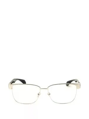 Versace Medusa Plaque Rectangle-frame Glasses - Silver
