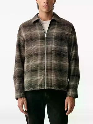 Marc O'polo Check-pattern Zip-up Jacket - Brown