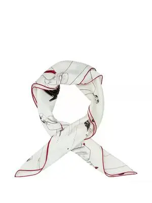 POTAMY Graphic-print Silk Scarf