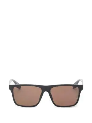 Calvin Klein Matte Rectangle Sunglasses - Black