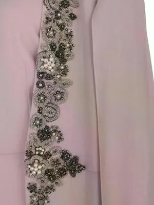 LOODYANA Bead-embellished Cape Maxi Dress