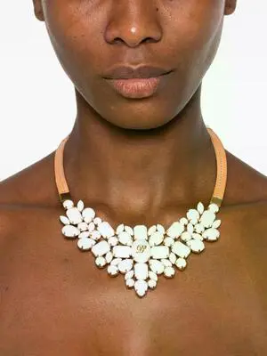 Dsquared2 Crystal-embellished Floral Motif Necklace