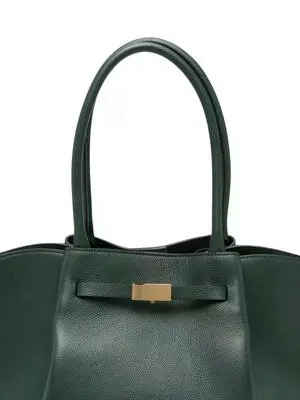 DEMELLIER Grained Leather Tote Bag - Green