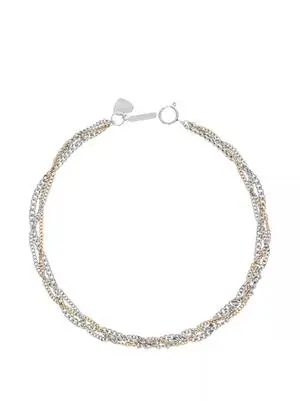 JUSTINE CLENQUET Mayer Woven Necklace - Silver