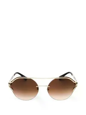 Versace Tone Round Frame Sunglasses