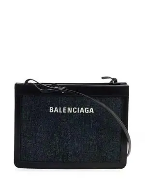 Balenciaga Pochette Leather-trim Crossbody Bag
