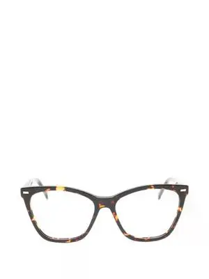 Carolina Herrera Tortoiseshell-effect Cat-eye Frame Glasses - Brown