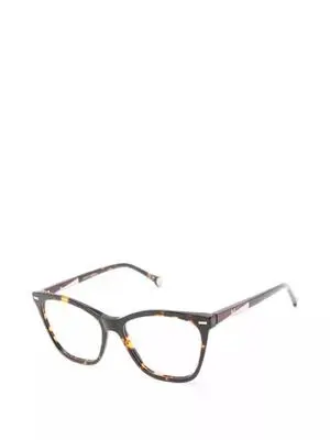 Carolina Herrera Tortoiseshell-effect Cat-eye Frame Glasses