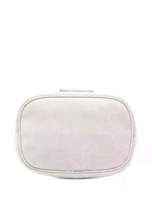 Prada Canvas Mistolino Drawstring Pouch - White