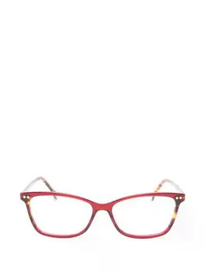 Carolina Herrera Tortoiseshell-effect Cat-eye Frame Glasses - Red