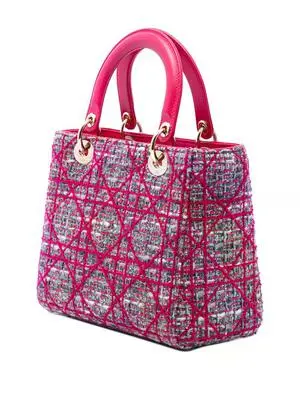 Dior 2012 Medium Tweed Macrocannage Lady Satchel