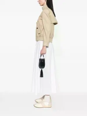 Miu Miu Nappa Crystal Embellished Handle Bucket Bag Satchel