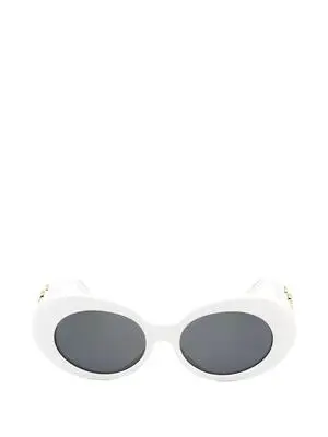 Versace Oval Frame Sunglasses - White