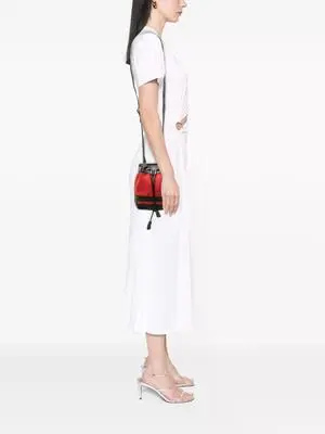 Gucci 2016-2026 Mini Suede And Patent Web Ophidia Bucket Bag