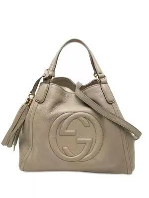 Gucci 2000-2015 Small Calfskin Soho Satchel - Brown