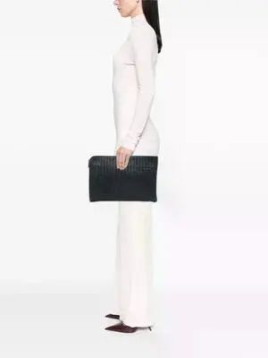 Bottega Veneta Nappa Intrecciato Clutch Bag - Grey