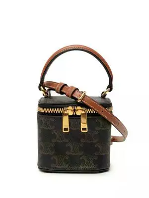 Celine 2021-2026 Mini Triomphe Coated Canvas Vanity Case Satchel