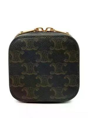 Celine 2021-2026 Mini Triomphe Coated Canvas Vanity Case Satchel
