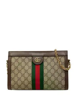Gucci 2016-2026 Small Gg Supreme Web Ophidia Chain Crossbody Bag - Neutrals