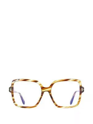 TOM FORD Square Frame Eyeglasses - Brown