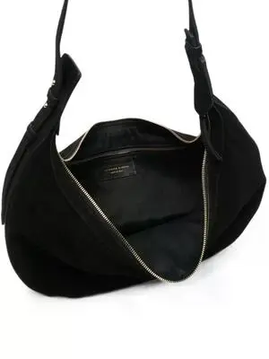 Liviana Conti Suede Crescent Shoulder Bag