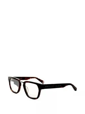 Philipp Plein Tortoiseshell-effect Square-frame Glasses - Brown