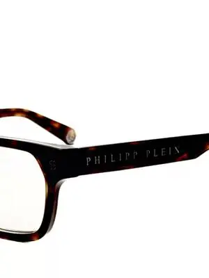 Philipp Plein Square Frame Glasses - Brown